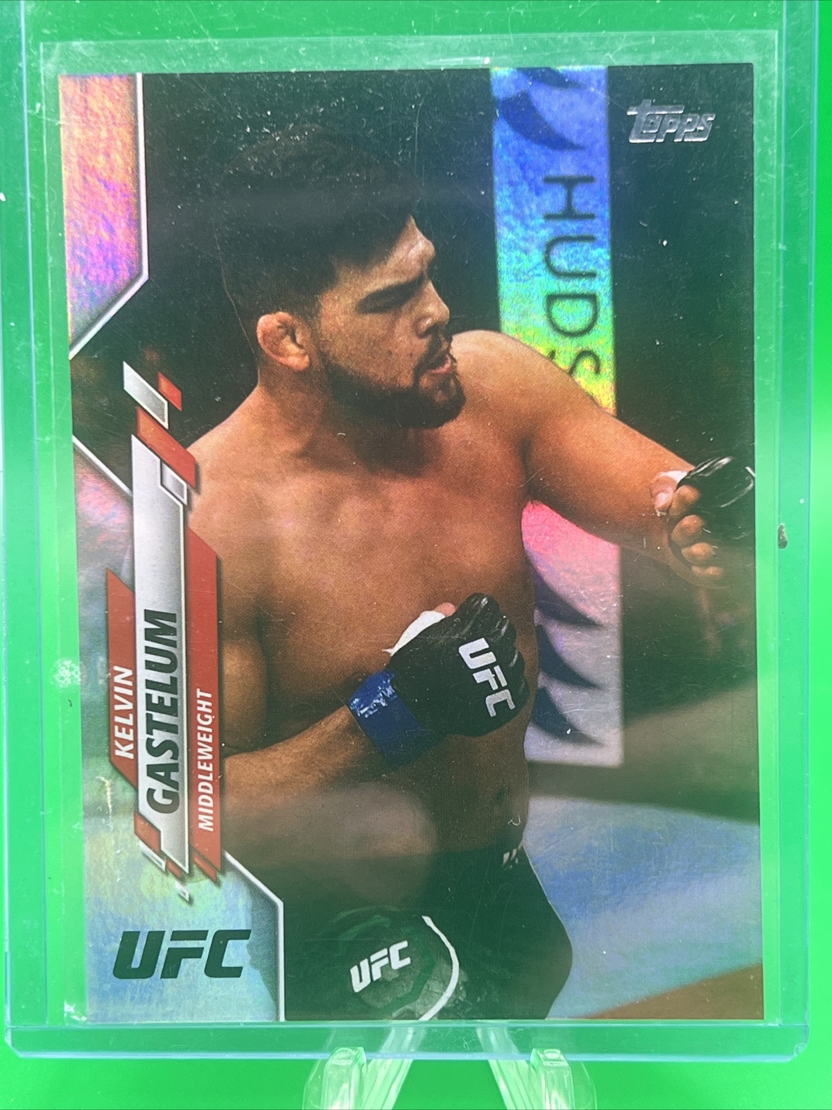2020 Topps UFC KELVIN GASTELUM Rainbow Foil Parallel SP MMA Card No 16 ...