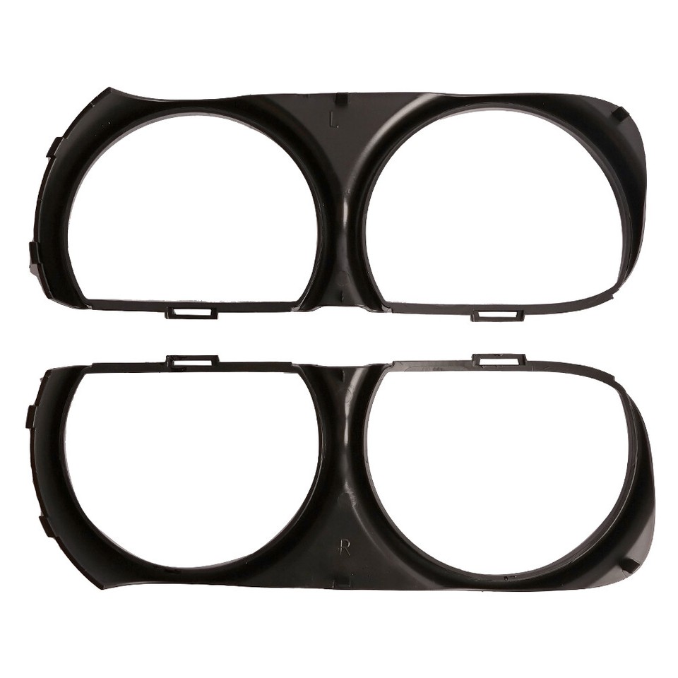 Pair Front Headlight Trim Cover Bezels Kit For 2015-2020 Dodge ...