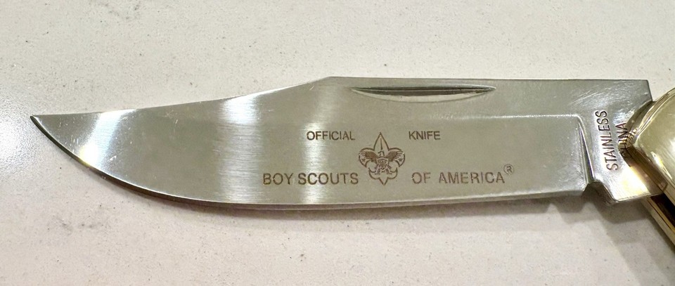NEW Engraved Boy Scouts America Official Pocket Knife 5” Lockback ...