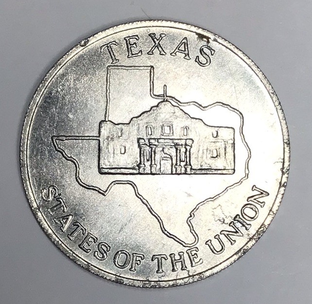 Heads Texas - Tails Louisiana States of The Union Aluminum Coin Medal ...