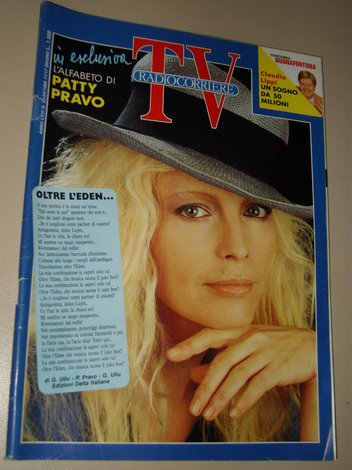 RADIOCORRIERE TV=1989/24=PATTY PRAVO=TRETTRE=LIONELLO MANFREDONIA=JOHN ...
