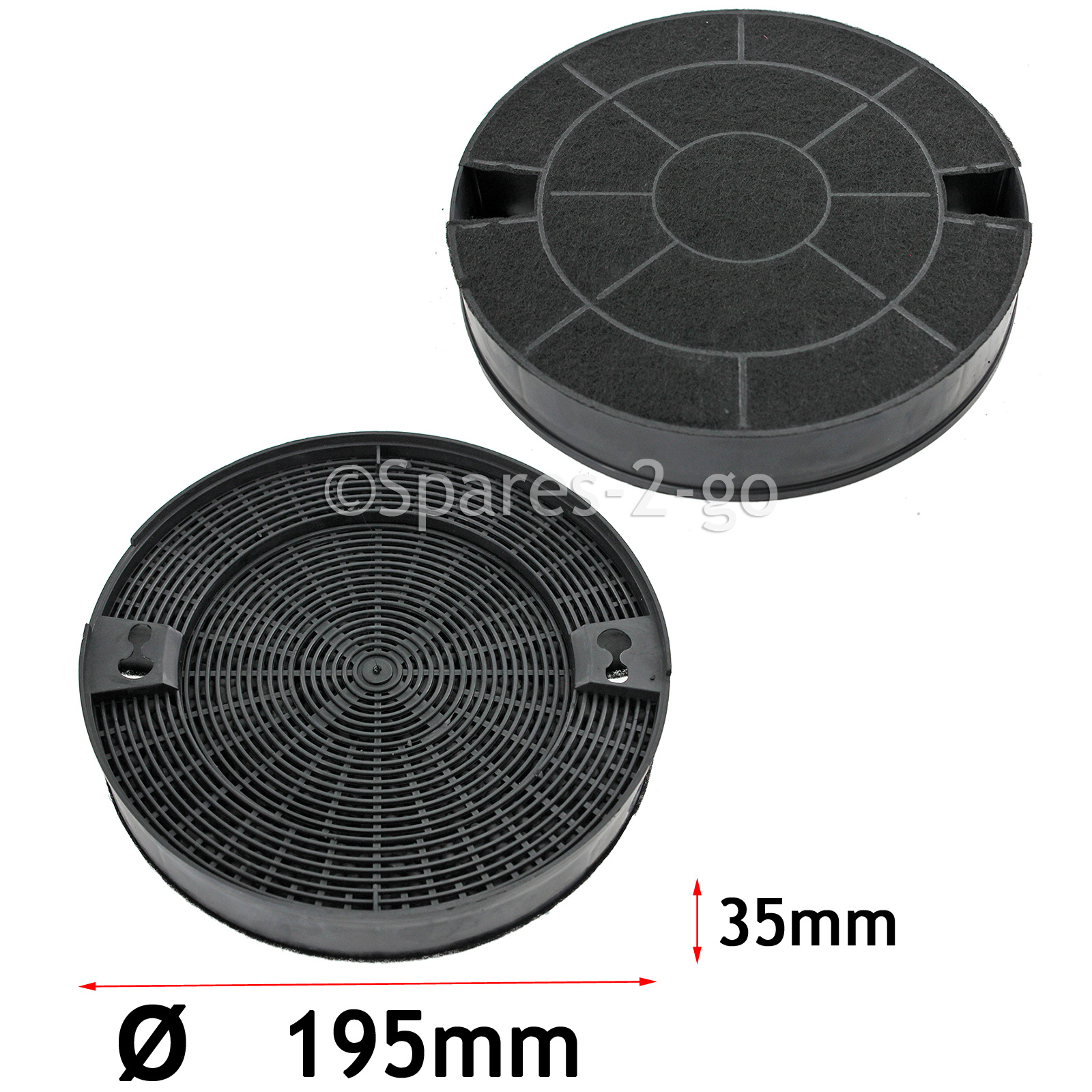 2 x Carbon Filters for HOTPOINT HTN41 DO29 Cooker Hood Vent Extractor ...