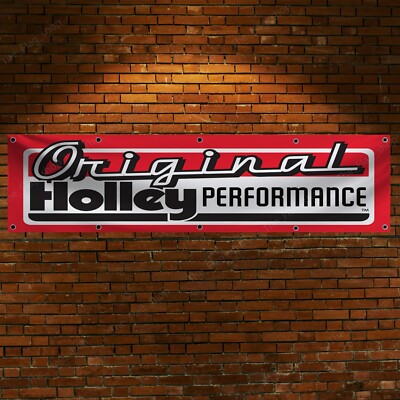 Holley Original Performance 2x8ft Banner Racing Car Man Cave Wall Decor ...