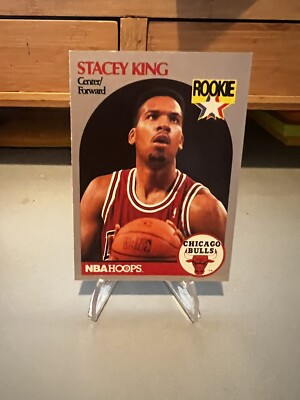 Stacey King NBA Hoops 1990 Rookie Card #66 Chicago Bulls NBA Basketball ...