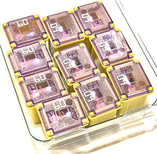 10 Pack! 60 Amp Yellow Automotive Low Profile Mini J Case Fuses | eBay