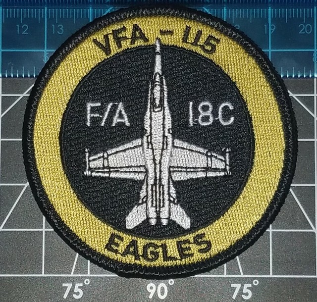 USN NAVY VFA-115 EAGLES: F-18 F-18C SUPER HORNET Fighter Squadron Patch ...