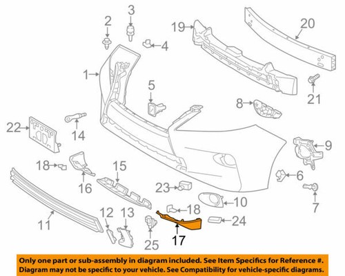 52712-48030 Toyota Garnish, front bumper, lh 5271248030, New Genuine ...