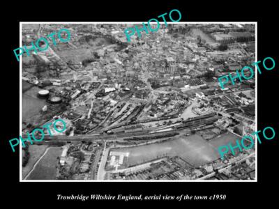 OLD 8x6 HISTORIC PHOTO OF TROWBRIDGE WILTSHIRE ENGLAND TOWN AERIAL VIEW ...