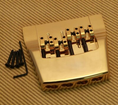 5RK400BG Hipshot Gold Rickenbacker Ric Replacement Bass Bridge 4001/ ...