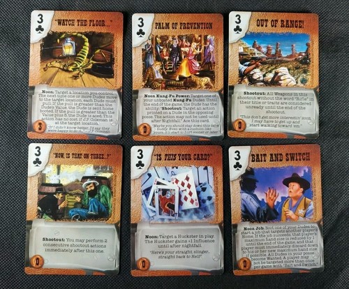 Deadlands Doomtown Boot Hill CCG Card Game Card Lot 3 Three's Club's ...