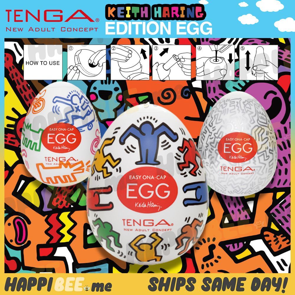 TENGA EGG🍯KEITH HARING Male Masturbator Stroker🐣Pocket Pussy Vagina Sex Toy | eBay