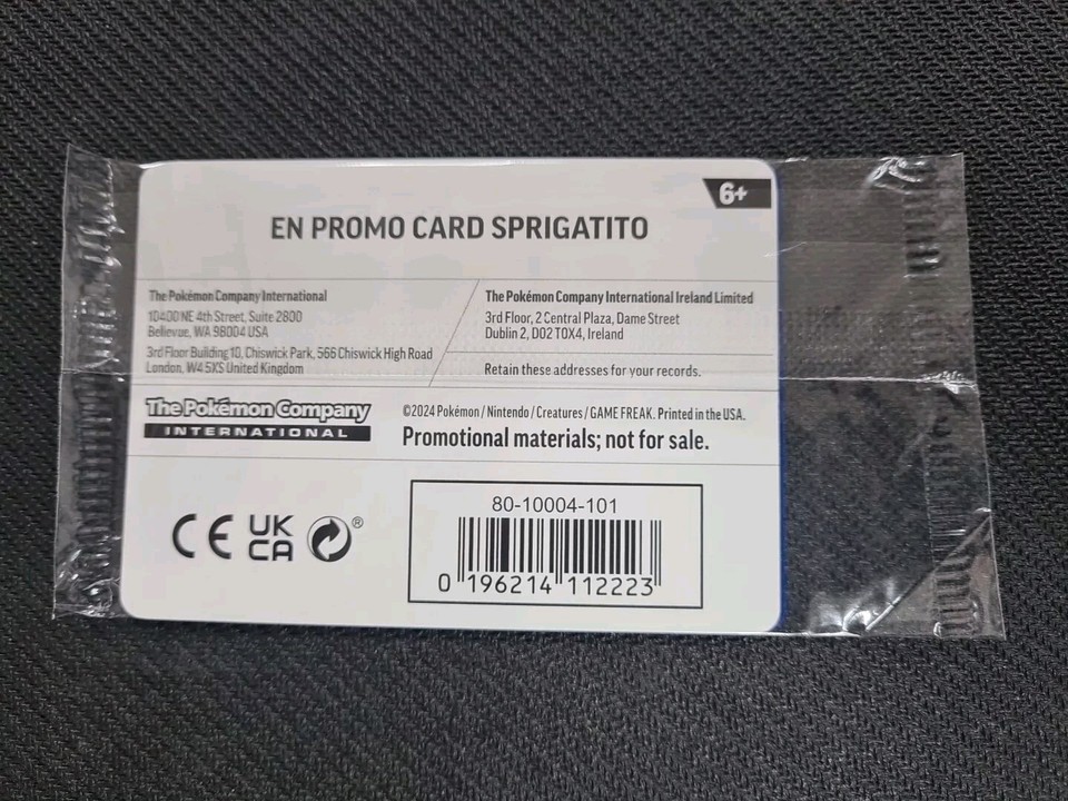 Sprigatito 191 Black Star Promo Surging Sparks Pokemon Horizons Stamp ...