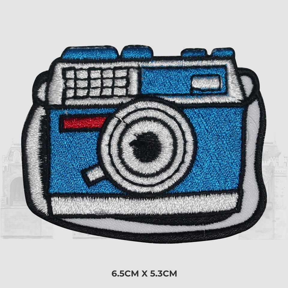 Cute Camera Patch Iron/Sew On Embroidered Patch Badge Applique For ...