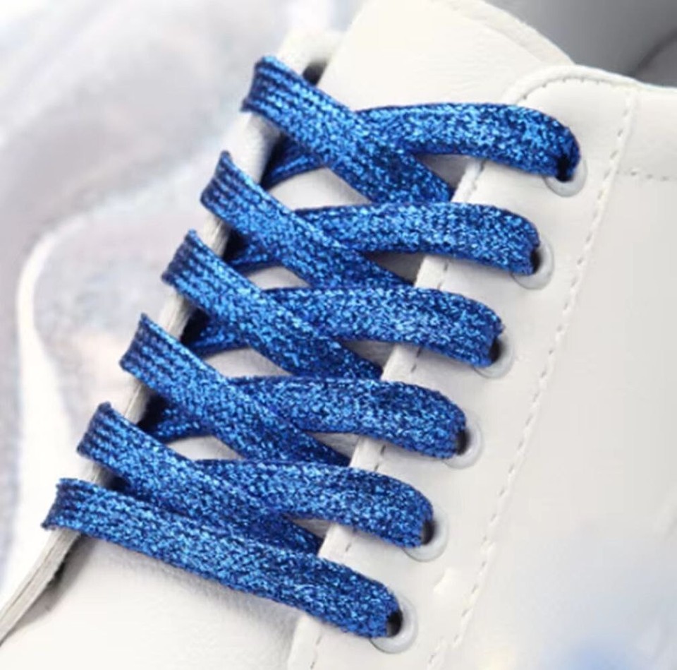 1 Pair Colorful Laces Multicolor Gradient Print Flat Canvas Shoe Lace ...