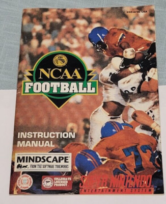 NCAA Football Super Nintendo SNES Instruction Manual Booklet ONLY | eBay