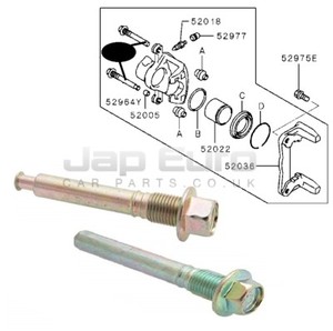 FOR MITSUBISHI ASX DELICA GRANDIS LANCER OUTLANDER REAR CALIPER PIN ...