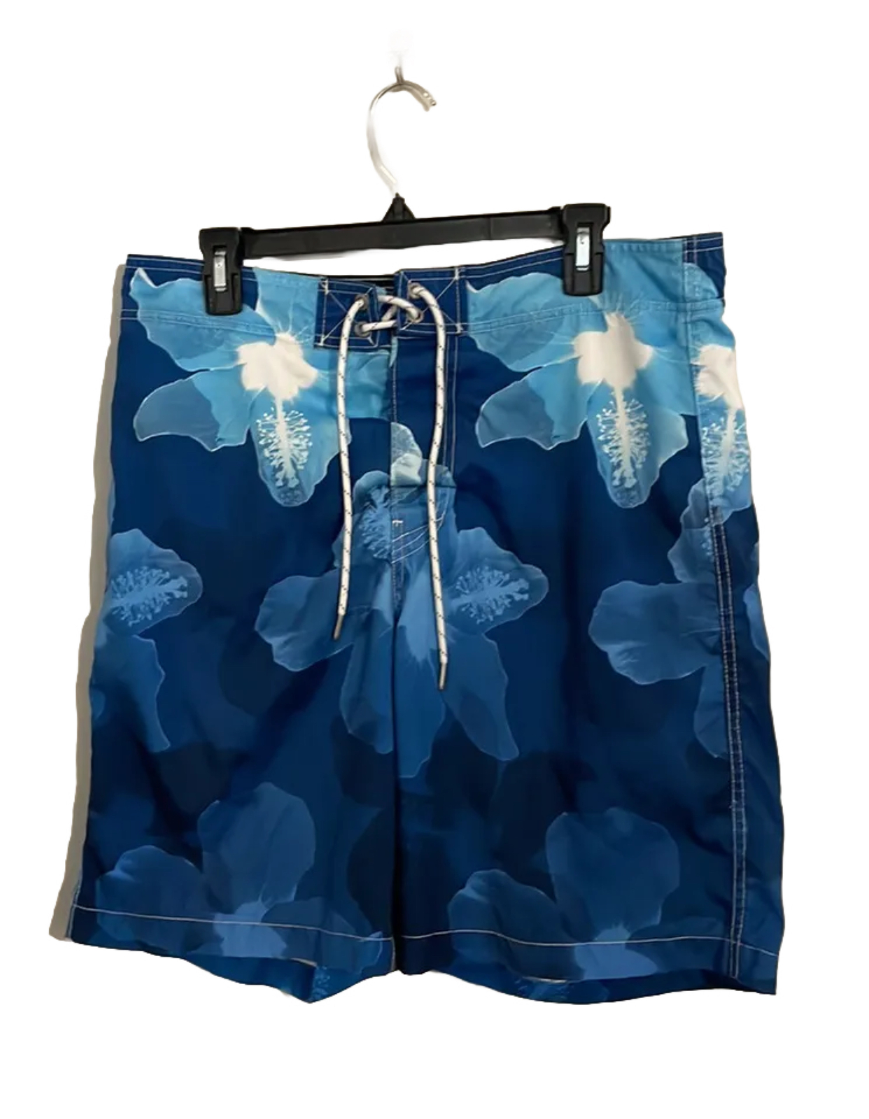 Nautica Blue Tropical Floral Board Shorts Swim Trunks… - Gem