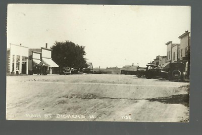 Dickens IOWA RP 1923 MAIN STREET nr Spencer Ruthven Lake Okoboji ...