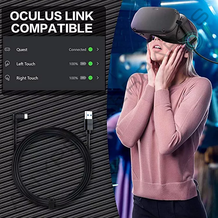 Sonilco Link Cable for Oculus Quest 2 USB 3.2 Gen 1 Quick Charge VR ...
