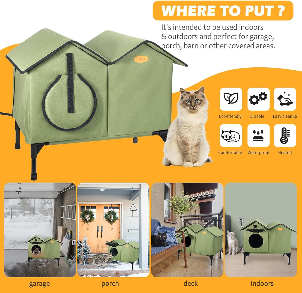 For Winter Buy Extra Large Outside Cat House For Multiple Cats ...