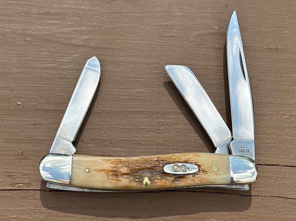 Case XX Trapper & Stockman , Set Of 2 Pocketknives, Amber Bone | eBay