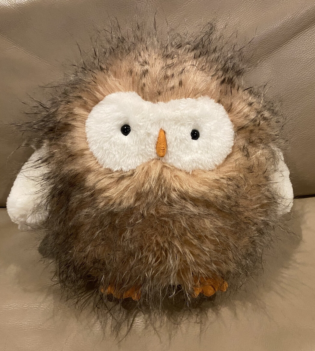 CRACKER BARREL Fuzzy OWL 12” PLUSH Fall Decor Pillow RARE | eBay