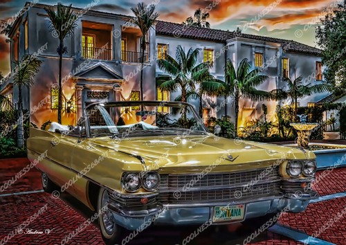 Scarface Original Art Print/Cadillac/Movie Car/Classic Car/Car Art ...