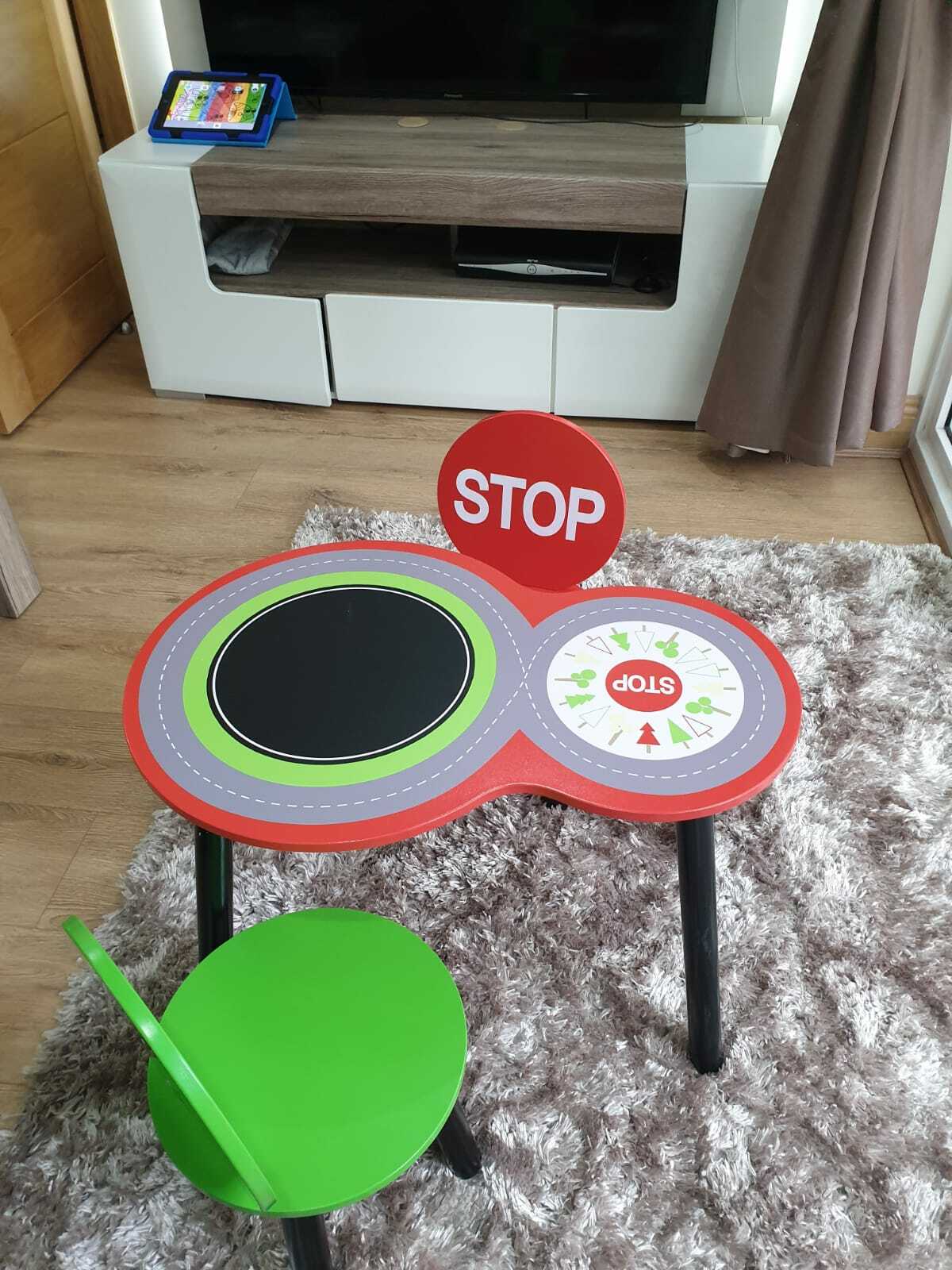 Children Racing Car Table & Chairs for Kids Stop Go kids boys study ...