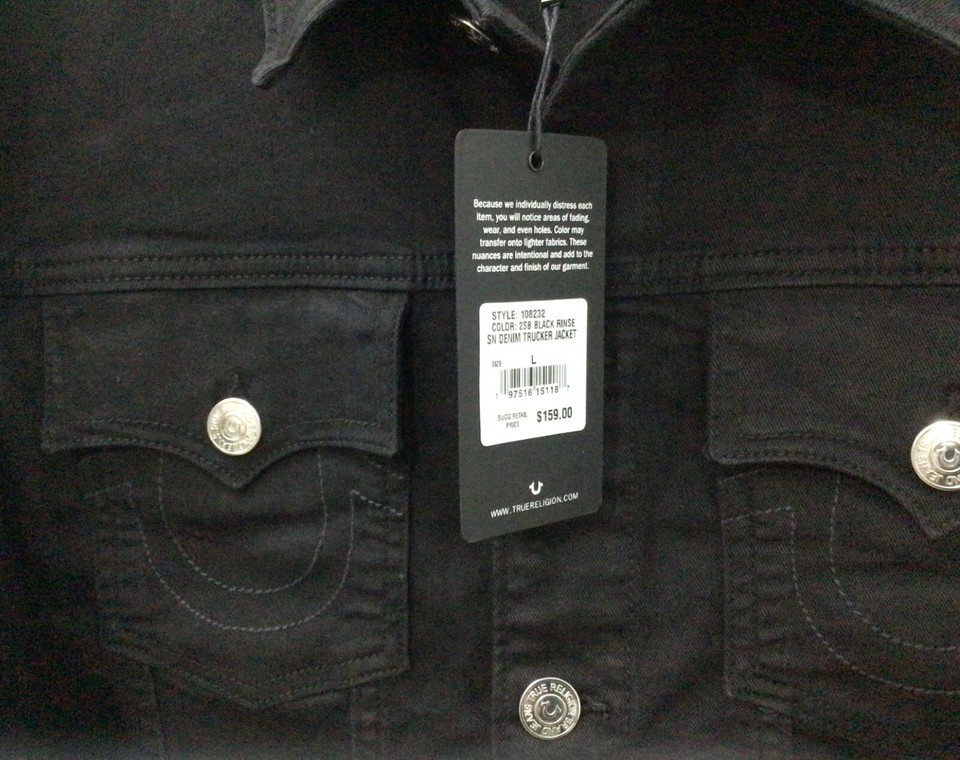 TRUE RELIGION SN DENIM TRUCKER JACKET Size L With TRUE RELIGION TRUCKER ...