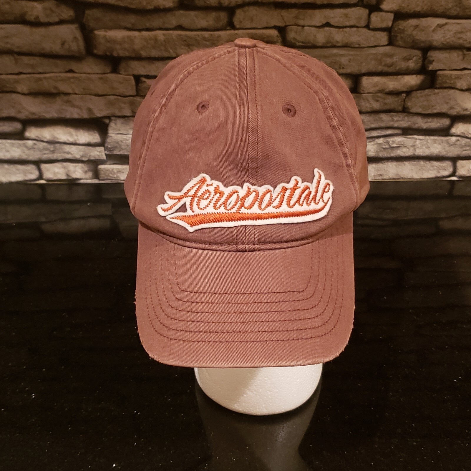 Aeropostale A87 Baseball Cap Dad Hat Sm/Med Distressed Worn Elastic ...