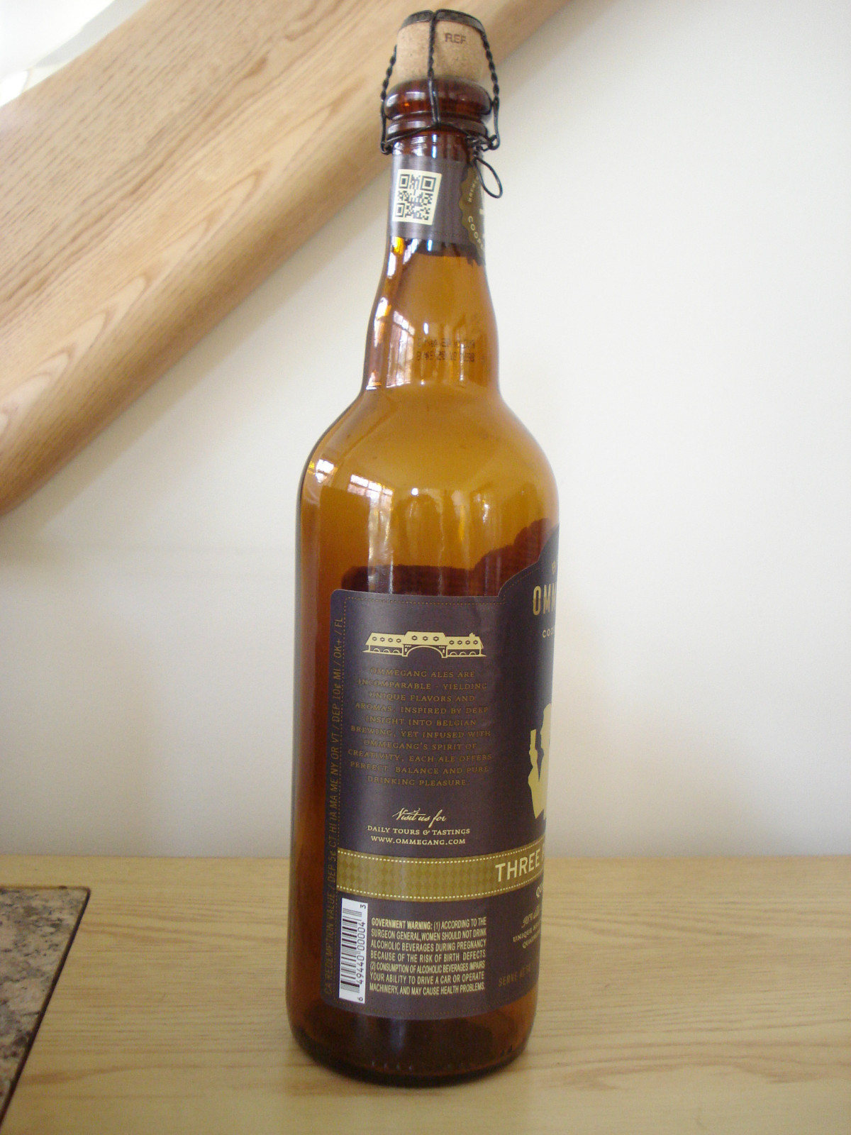 Ommegang THREE PHILOSOPHERS Quadrupel ALE 750 ml Bottle w/ Cork & Wire ...