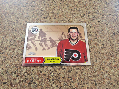 2002-03 Topps Chrome Reprints card #8 Rookie Retro Bernie Parent #89 ...