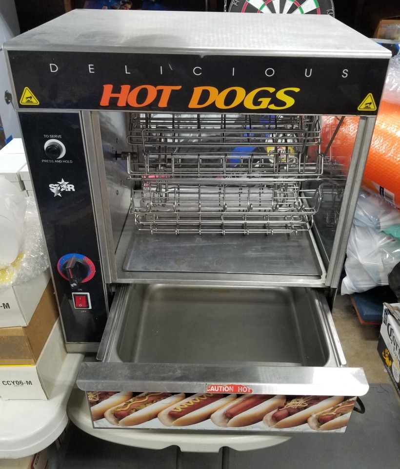 Used - Star Hot Dog Broilers Machine 175CBA Cradle Wheel Holds 36 Dogs & 32 Buns | eBay