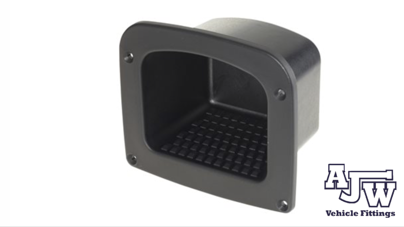 2 x Recessed Foot Step Black Nylon Access Toe Truck Trailer Horsebox ...