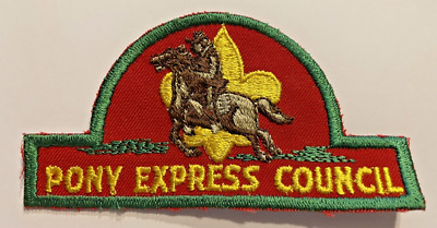 BSA Boy Scouts PONY EXPRESS COUNCIL PATCH HAT SHAPE (St Joseph Missouri) | eBay