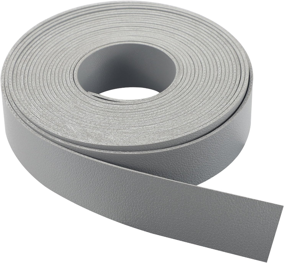 Double Sided Leather Strap 1 Inch Wide 200 Inches Long, Grey Faux ...