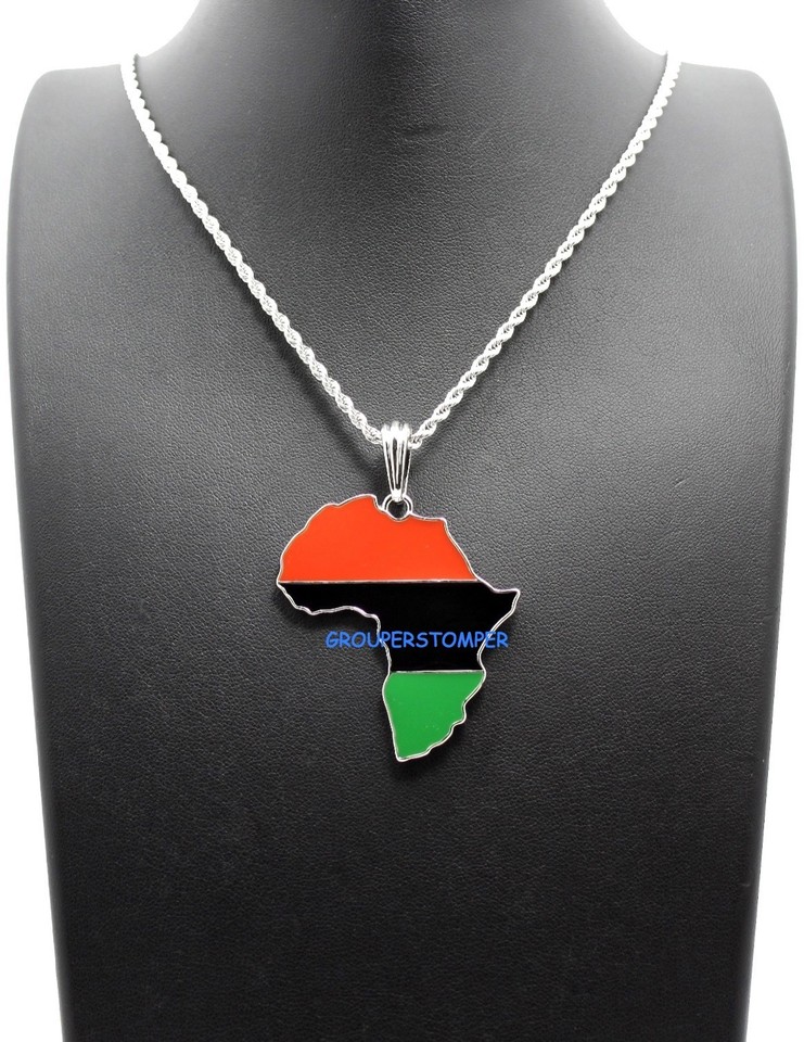 Africa Map Jamaican Pendant Necklace With Assorted Style Chains | eBay