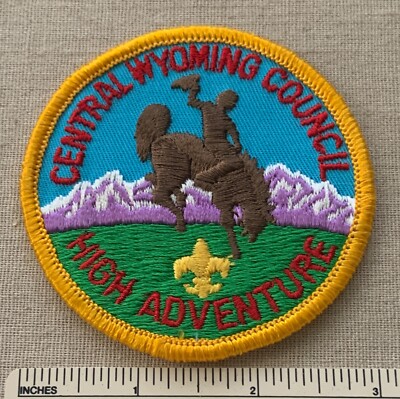 Vintage CWC CENTRAL WYOMING COUNCIL High Adventure Camp Boy Scout PATCH ...