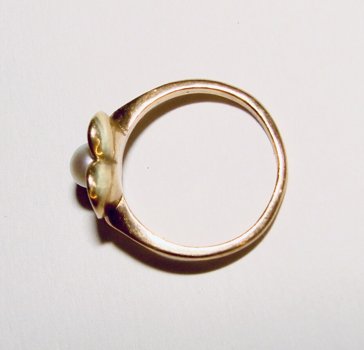 10K YELLOW GOLD PEARL BLACK HEART DASON ESTATE RING SZ. 5.5 WOMENS | eBay