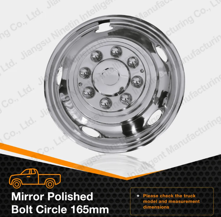 Dodeg Ram 3500 2003 17" Dually Stainless Steel Wheel Simulators Dual ...