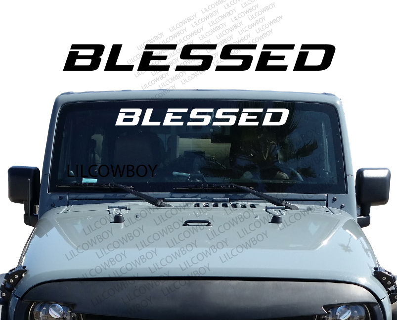 Blessed Windshield Banner Decal Window Sticker -Fits WB23 | eBay