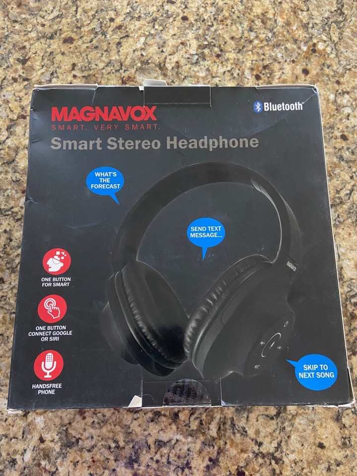 Magnavox Bluetooth Headphone .Hands-free iPhone Smart New Open Box ...