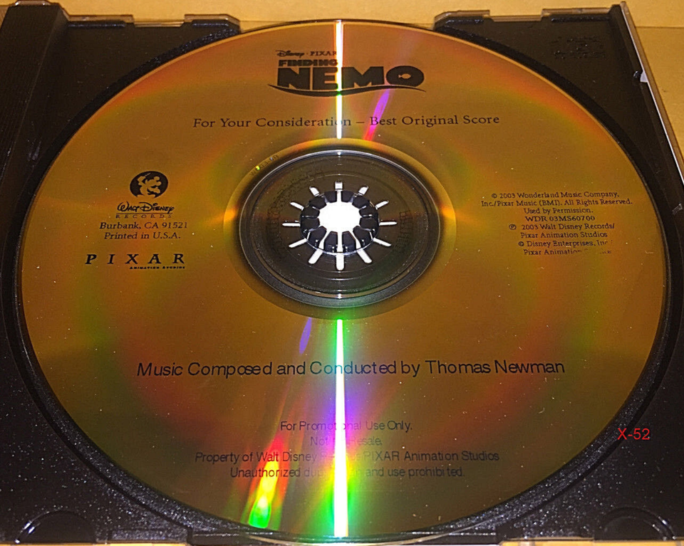 Finding Nemo CD soundtrack Thomas Newman score disney pixar oscar fyc ...