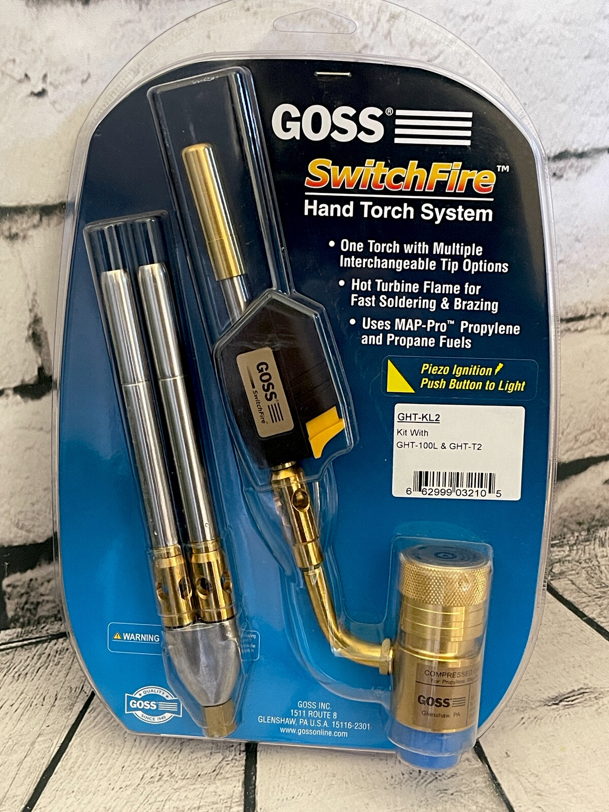 Goss GHT-100L/GHTT2 Soldering Hand Torch Hot Turbine Flame Piezo ...