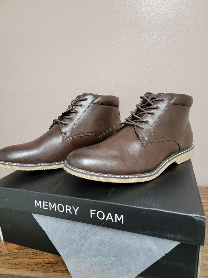 London Fog LFM-Tyler Chukka, Vegan Leather Brown CL30578M-E Men's Size 10M, NEW | eBay