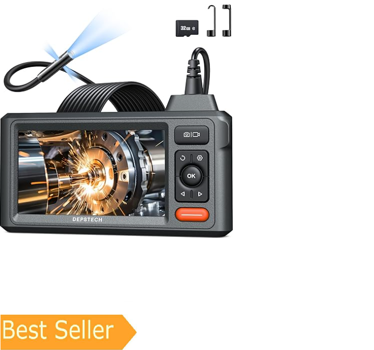 DEPSTECH Inspection Endoscope Camera with Lights: 1080P Triple Lens ...