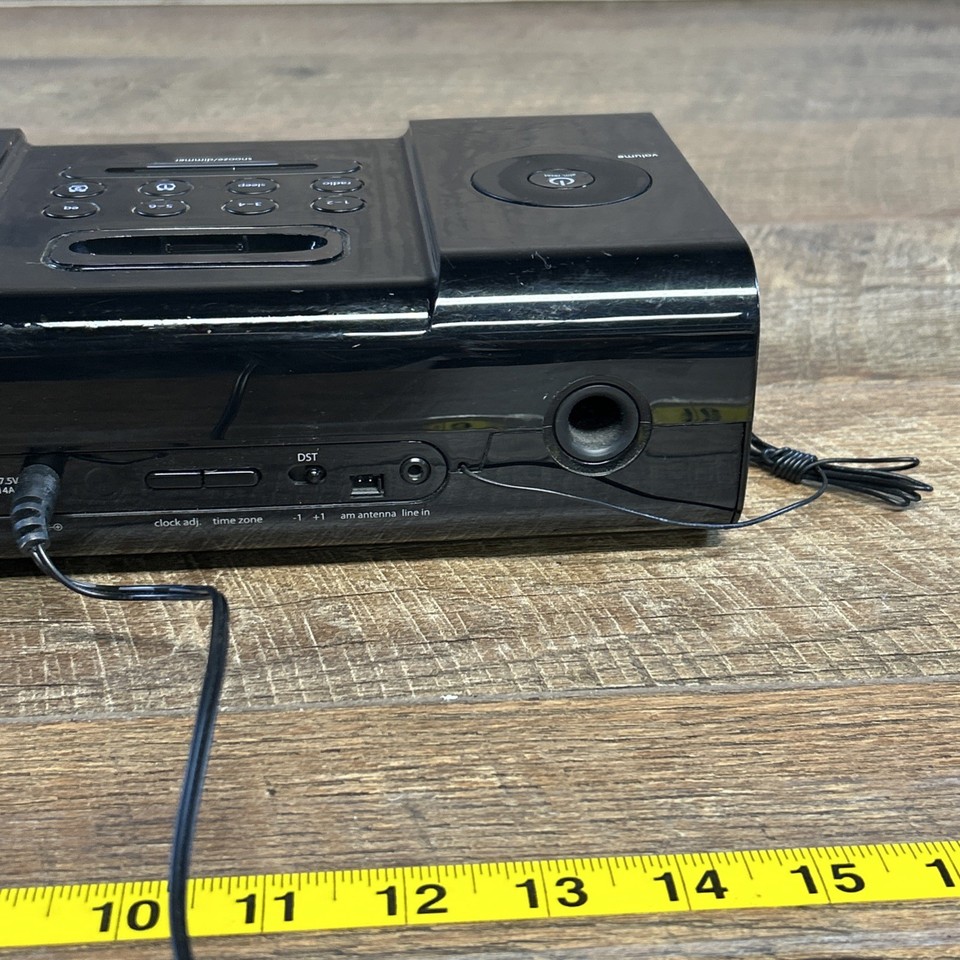 iHome iP9 iPodDocking Station Clock AM FM Radio Black Antenna W/ Power ...