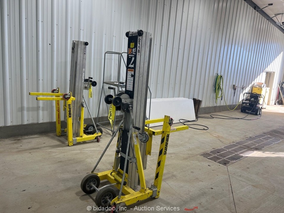 2017 Sumner 2118 18' Portable Material Lift Hoist 650 lbs Capacity Tool ...