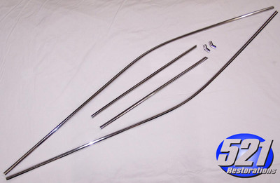 PREMIUM Molding Trim Set Roof Edge Fits 68 69 70 Dodge Charger Drip ...