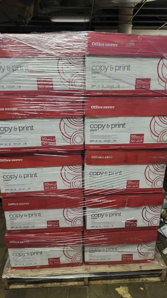 Pallet of Printer & Copier Paper, Legal Size 8.5 X 14, 30 Cases ...